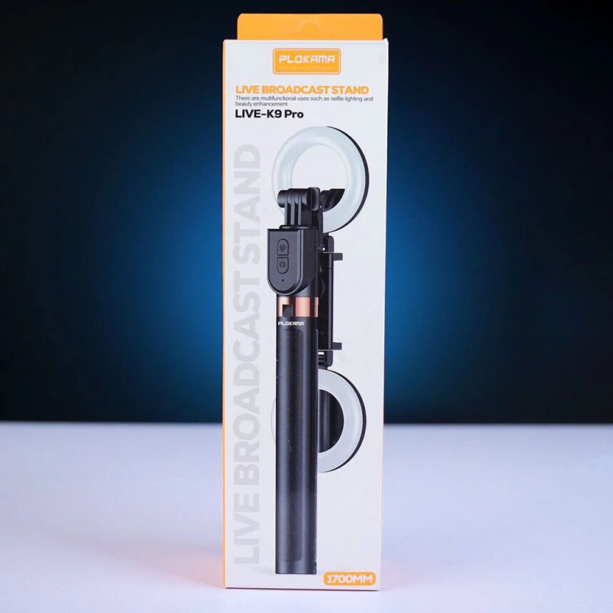 Plokama K9 Pro Double LED Selfie Stick Tripod – kazistorebd